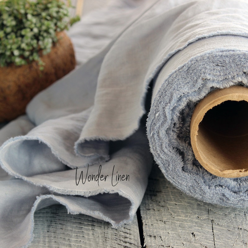 Light Blue Linen Fabric - Etsy