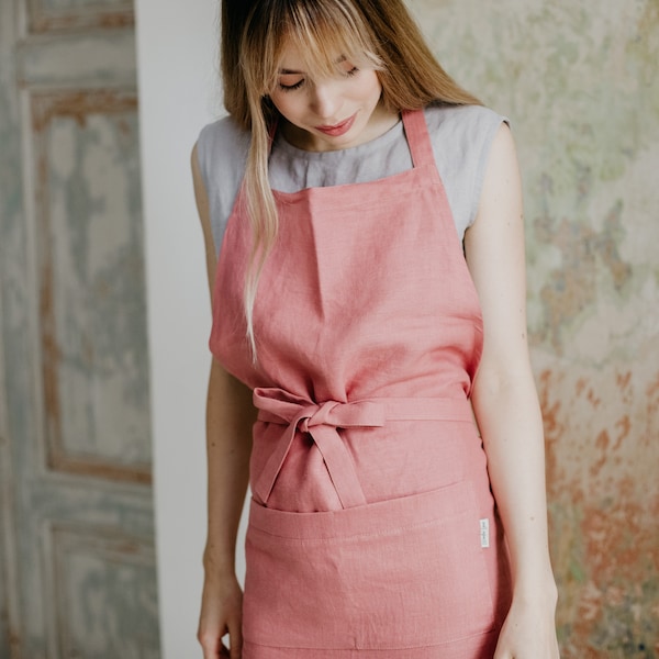 Natural Linen Apron - Etsy