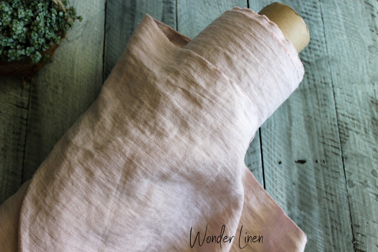 Dusty Rose Linen Fabric / 100% Soft Washed Flax by Meter or - Etsy