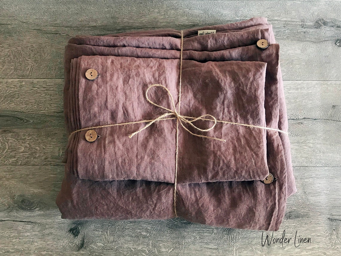 Linen Bedding Set. King or Queen Size Duvet Cover and 2 Pillow - Etsy