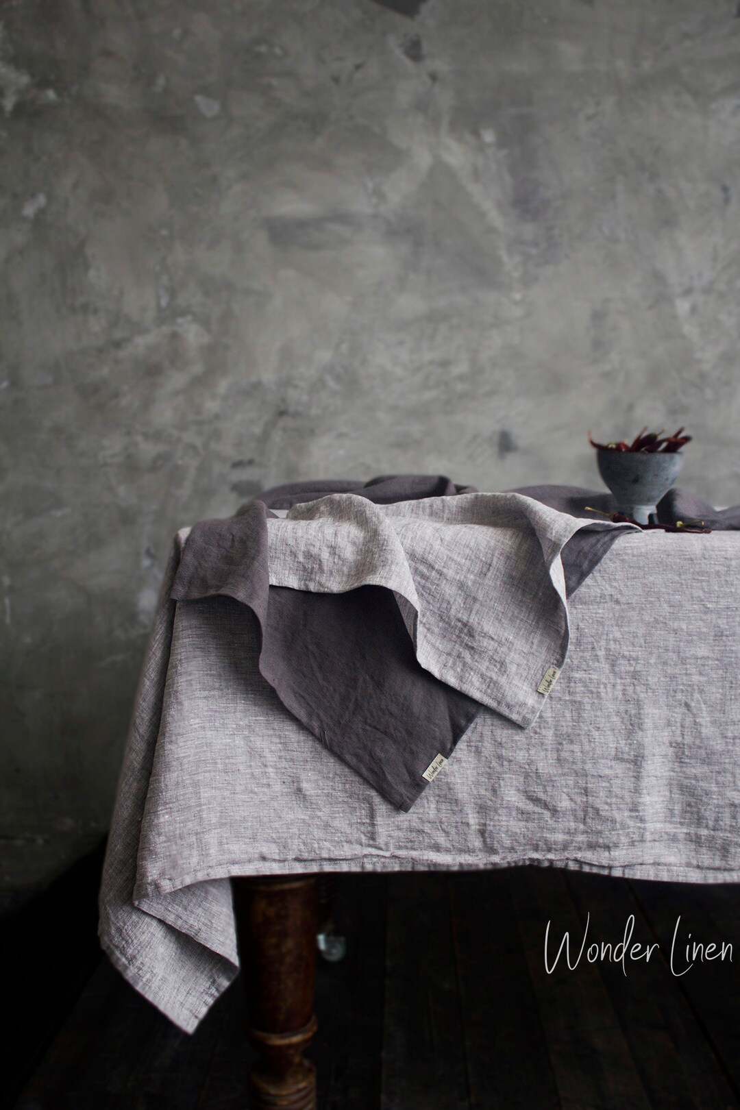 Linen Napkin. Washed Soft Linen Table Napkin. Natural Stonewashed ...