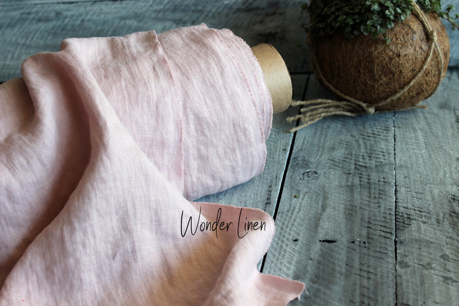 Dusty Rose Linen Fabric / 100% Soft Washed Flax by Meter or - Etsy