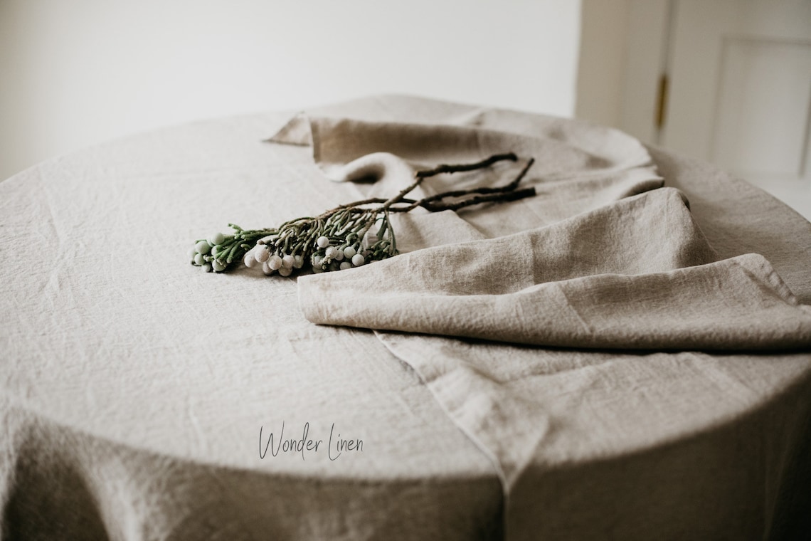 Linen Table Runner With Ruffles. Washed Soft Linen Ruffled - Etsy
