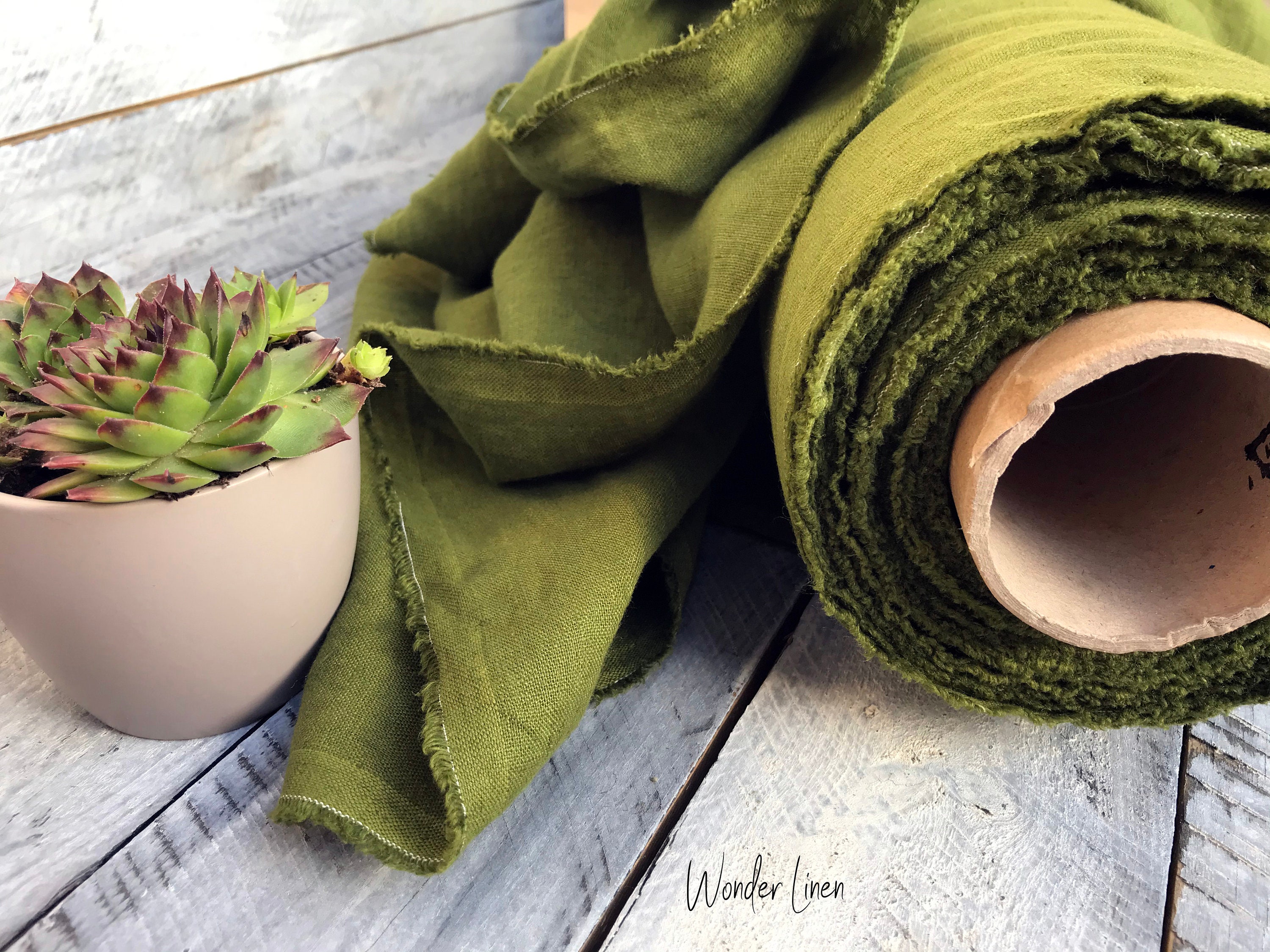 Moss Green Fabric by Half Yard or Meter / Light Green Soft - Etsy