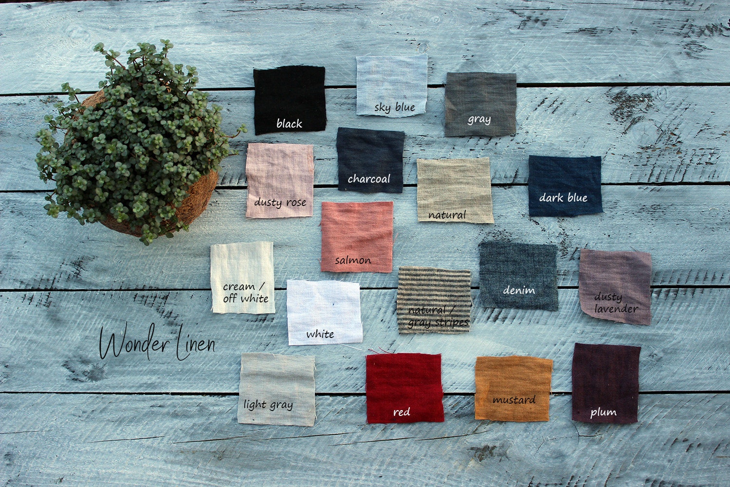 Natural Linen Fabric / 100% Soft Washed Flax by Yard or Meter for Dress ...