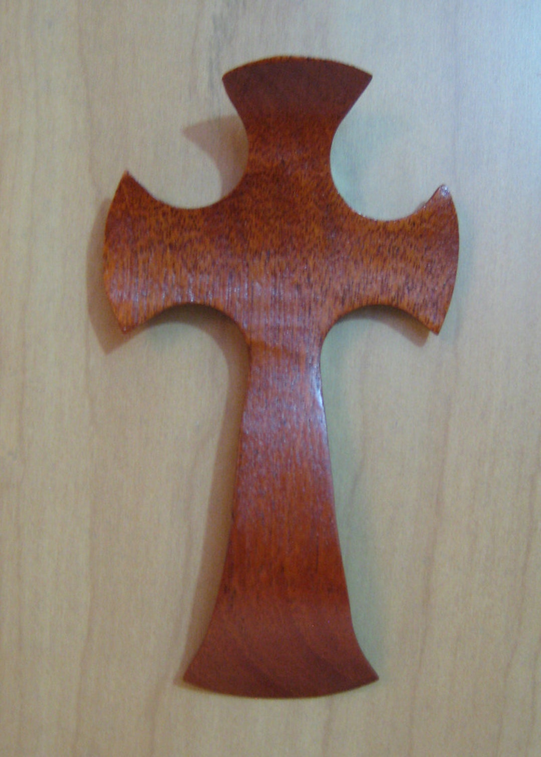 Handcrafted Wood Cross of Solid Mahogany - Etsy