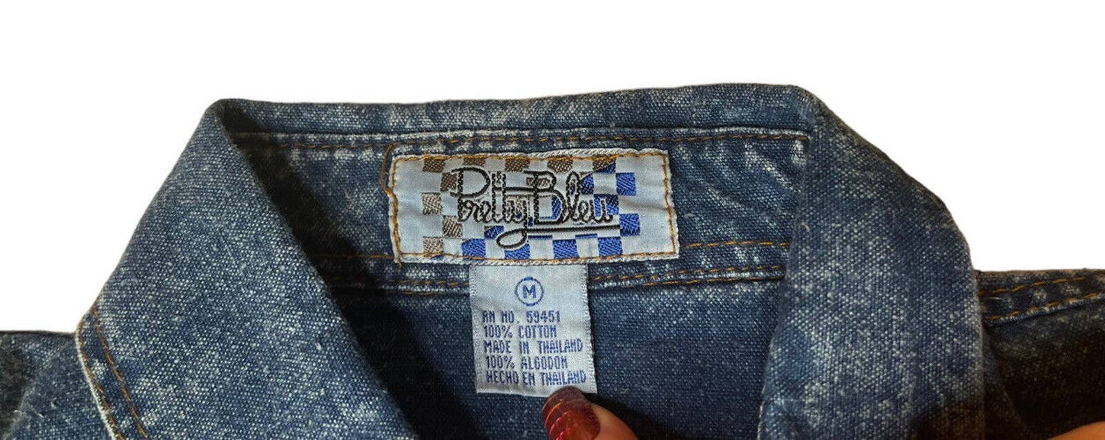 Vintage 80s Pretty Bleu Womens Stonewashed Denim Pearl Embellished Jean ...