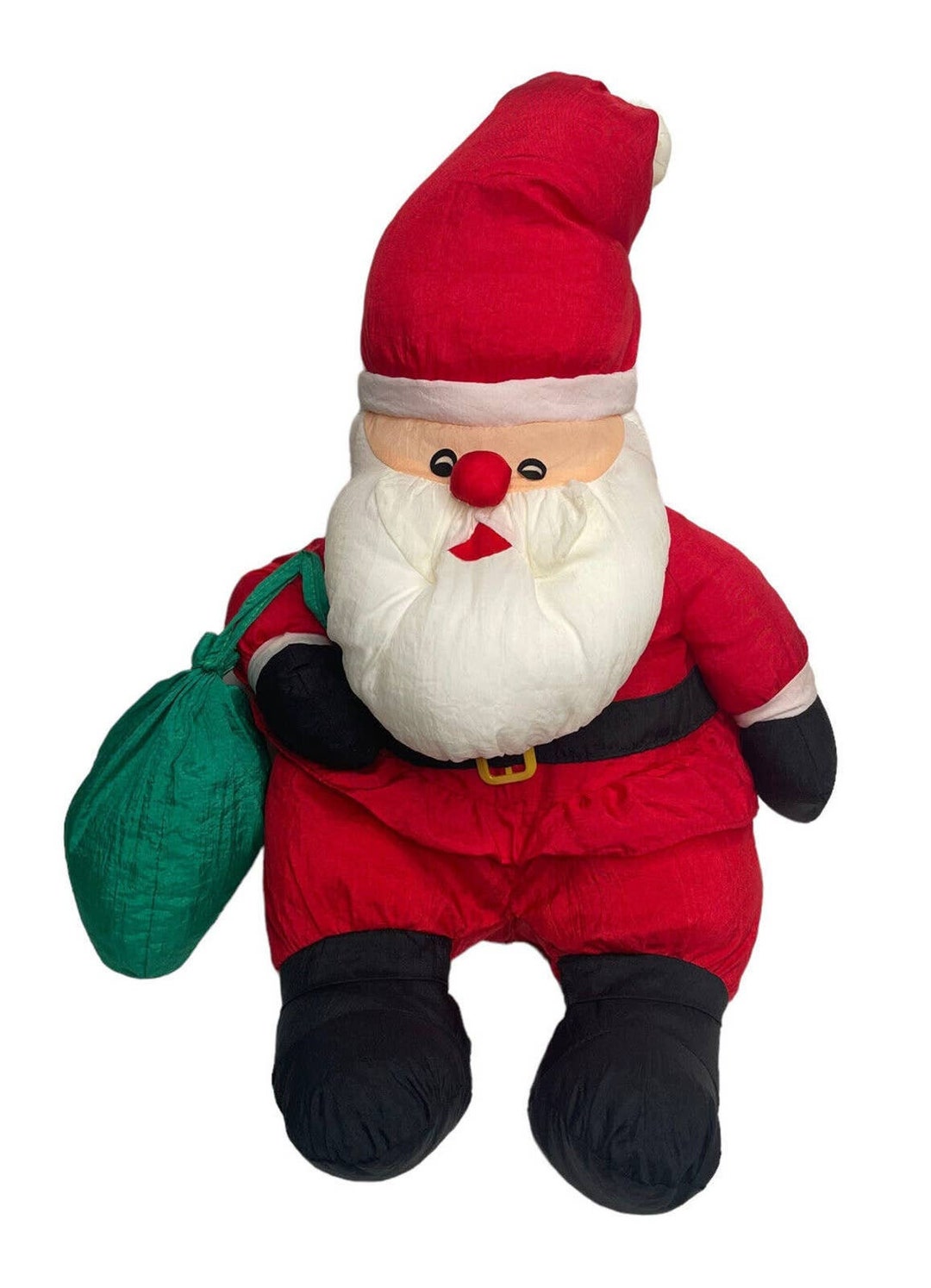 Vintage Four Star Santa Claus Plush Puffalump Style Nylon Stuffed ...