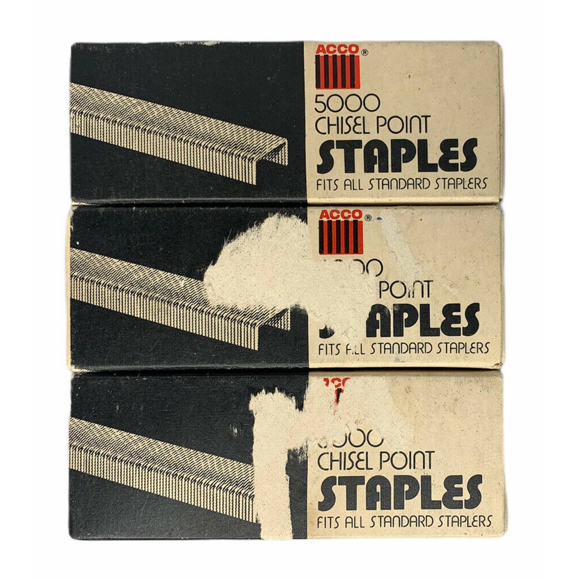 Vintage ACCO Chisel Point Staples in Box 3 Boxes 5000 Each | Etsy