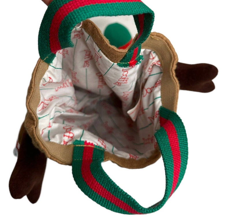 Vintage Dooffles Christmas Reindeer Plush Tote Bag Arms Legs Rare ...