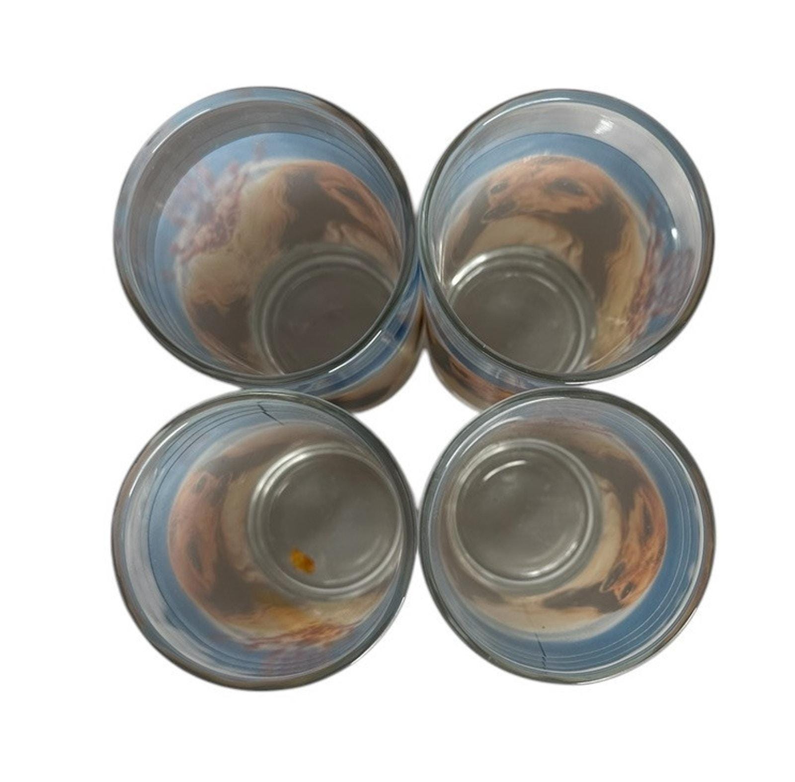 Vintage Set of 4 Dachshund Dogs Drinking Glasses Barware Weiner Dog ...