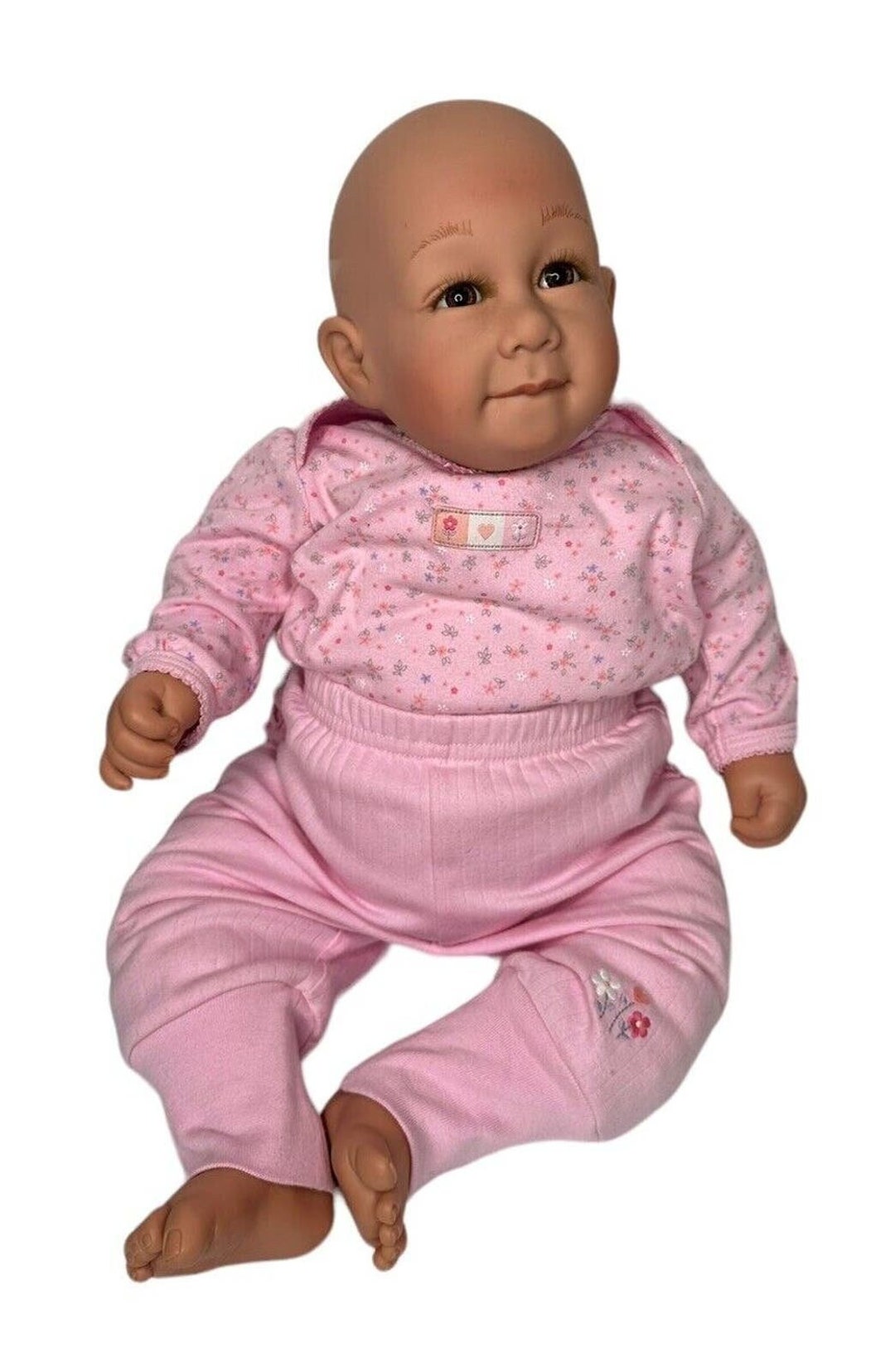 Vtg Pat Secrist Mylo Girl Baby Doll Bald Brown Eyes Weighted Body 1993 ...