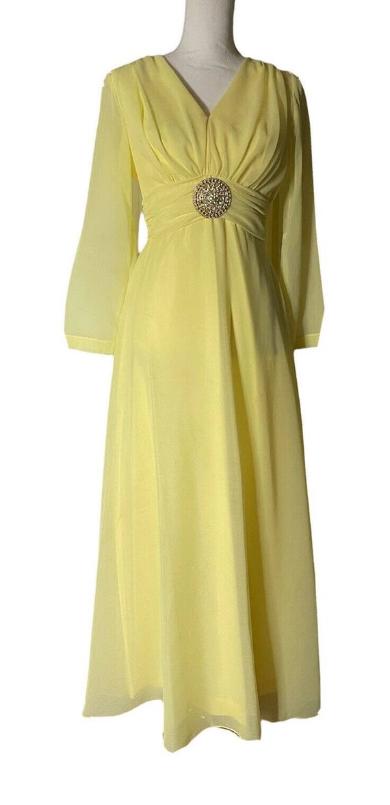 vintage 1970s yellow flowy - Gem