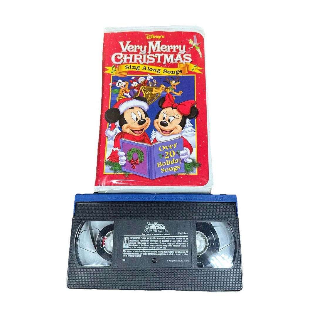 Disney Sing Along Songs Very Merry Christmas VHS Video Tape Clamshell ...