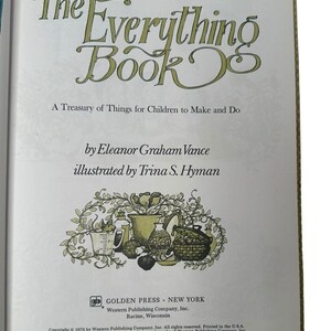 Vintage Golden Book the Everything Book 1974 Hardcover Things to Make ...