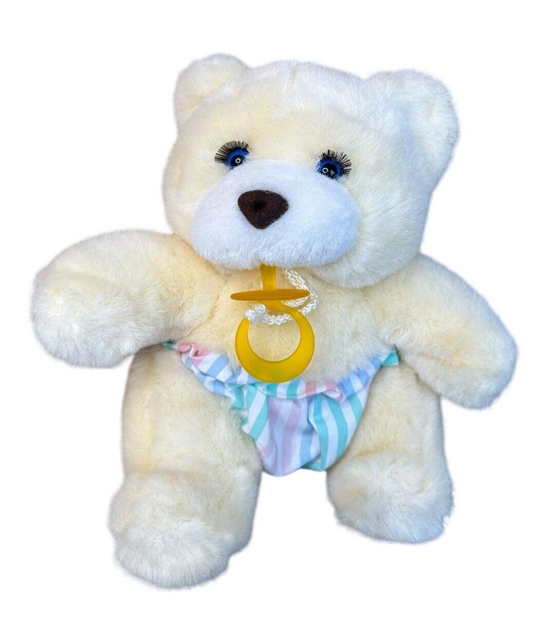 Dan Dee Vintage 8" Stuffed Teddy Bear Lovey Pacifier Baby Long ...