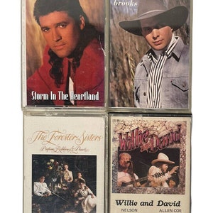 Lot of 8 Vintage 80's & 90's Country Music Cassette Tapes Garth Brooks ...