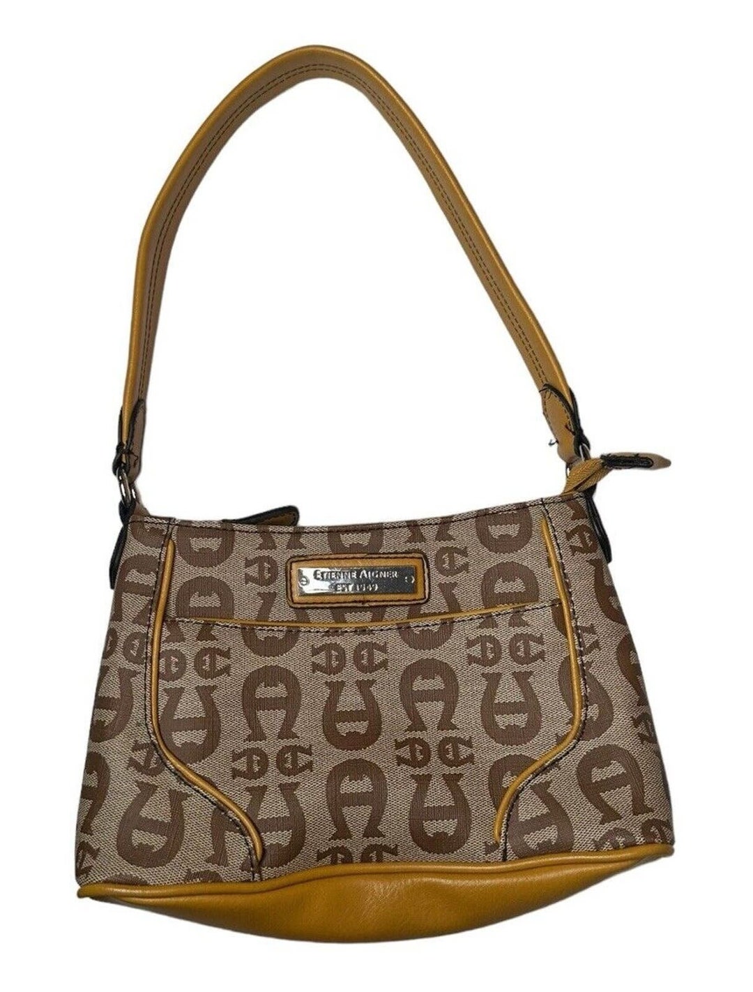Vtg Y2K Etienne Aigner Signature Logo Small Purse Handbag Yellow ...