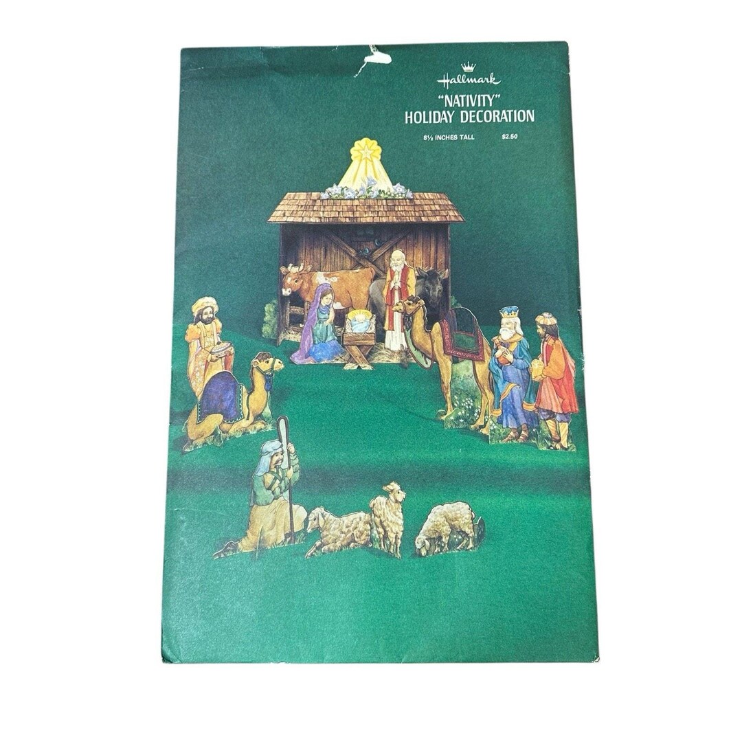 Vtg Hallmark NATIVITY Christmas Holiday Display Decoration Paper ...