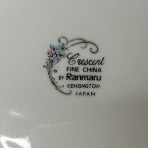 Set of 7 Crescent Fine China Ranmaru Salad Plate Kensington Floral ...