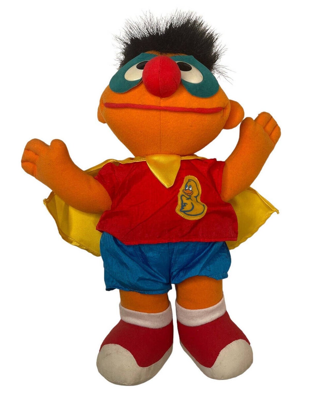 Vtg Sesame Street Super Muppet Ernie Soft Doll Henson 1997 Tyco ...