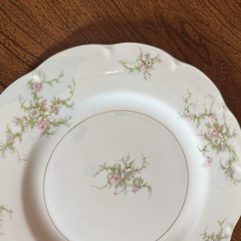 Theodore Haviland New York ROSALINDE Dinner Plates 10 5/8" Gold Edge 4 ...