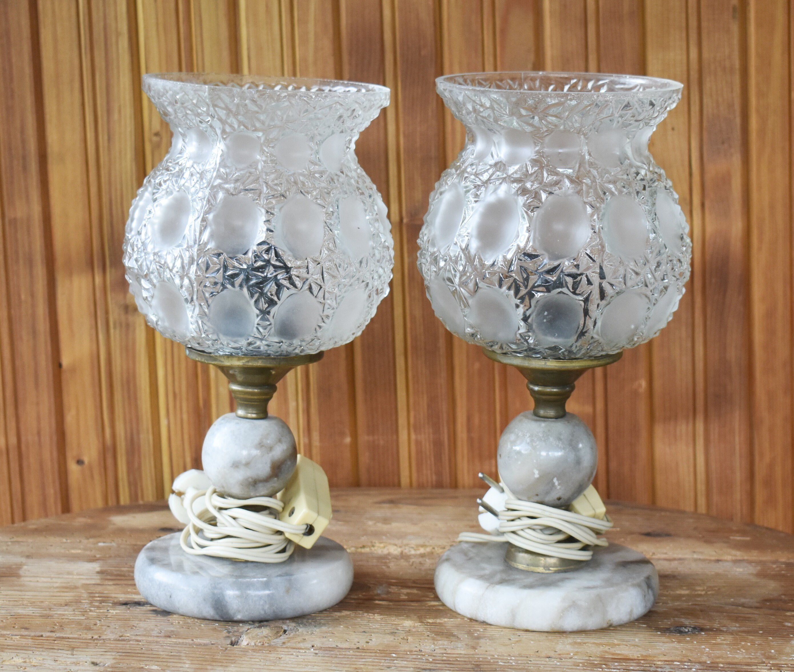 Vintage Marble Lamps 2 Marble Lamps Marble Lamps From the | Etsy