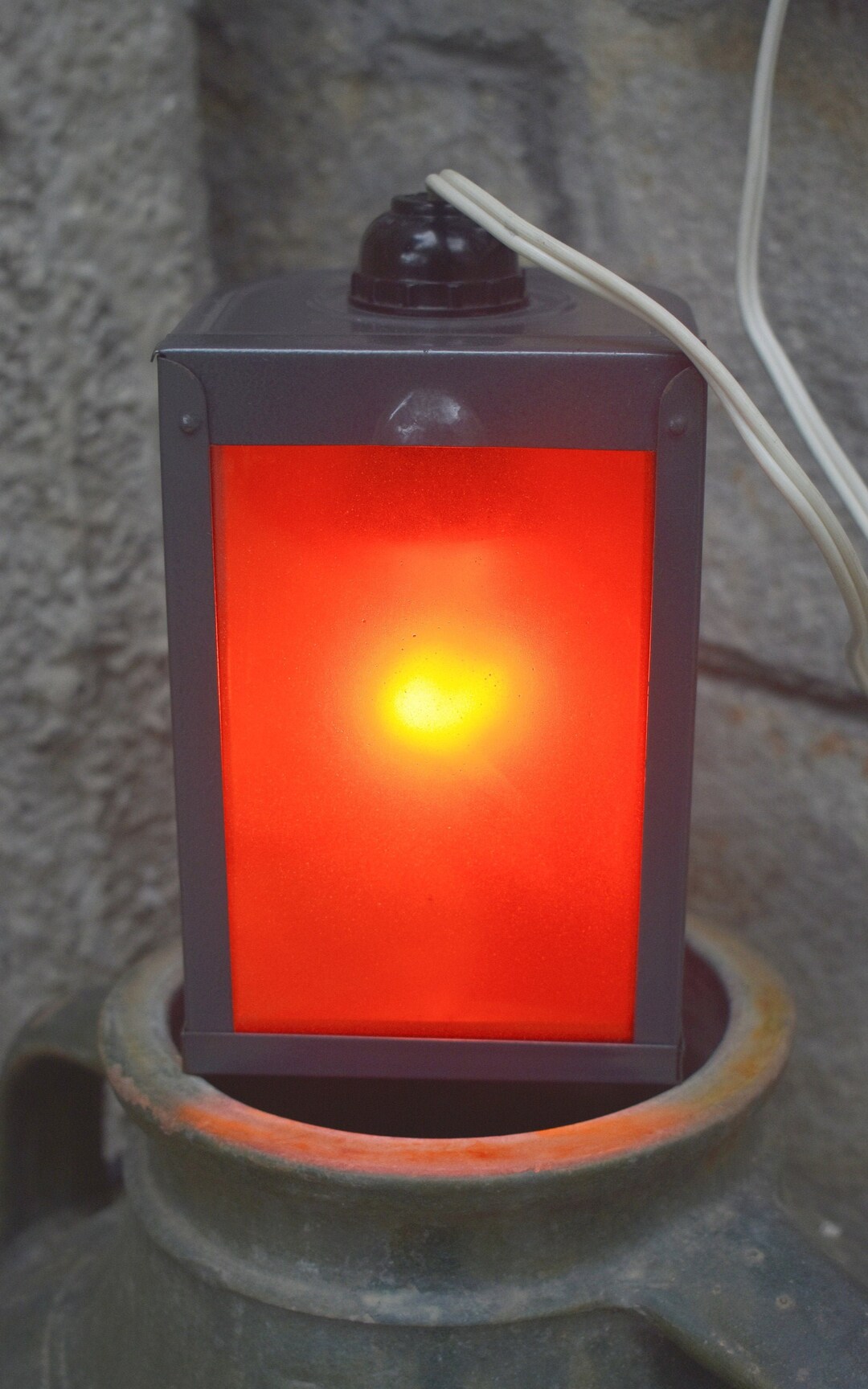 Vintage Red Metal Soviet Wall Lamp, Industrial Decor - Etsy