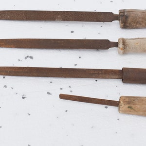 Set of 4 Metal Files, Vintage Files, Old Files, Vintage Tools ...