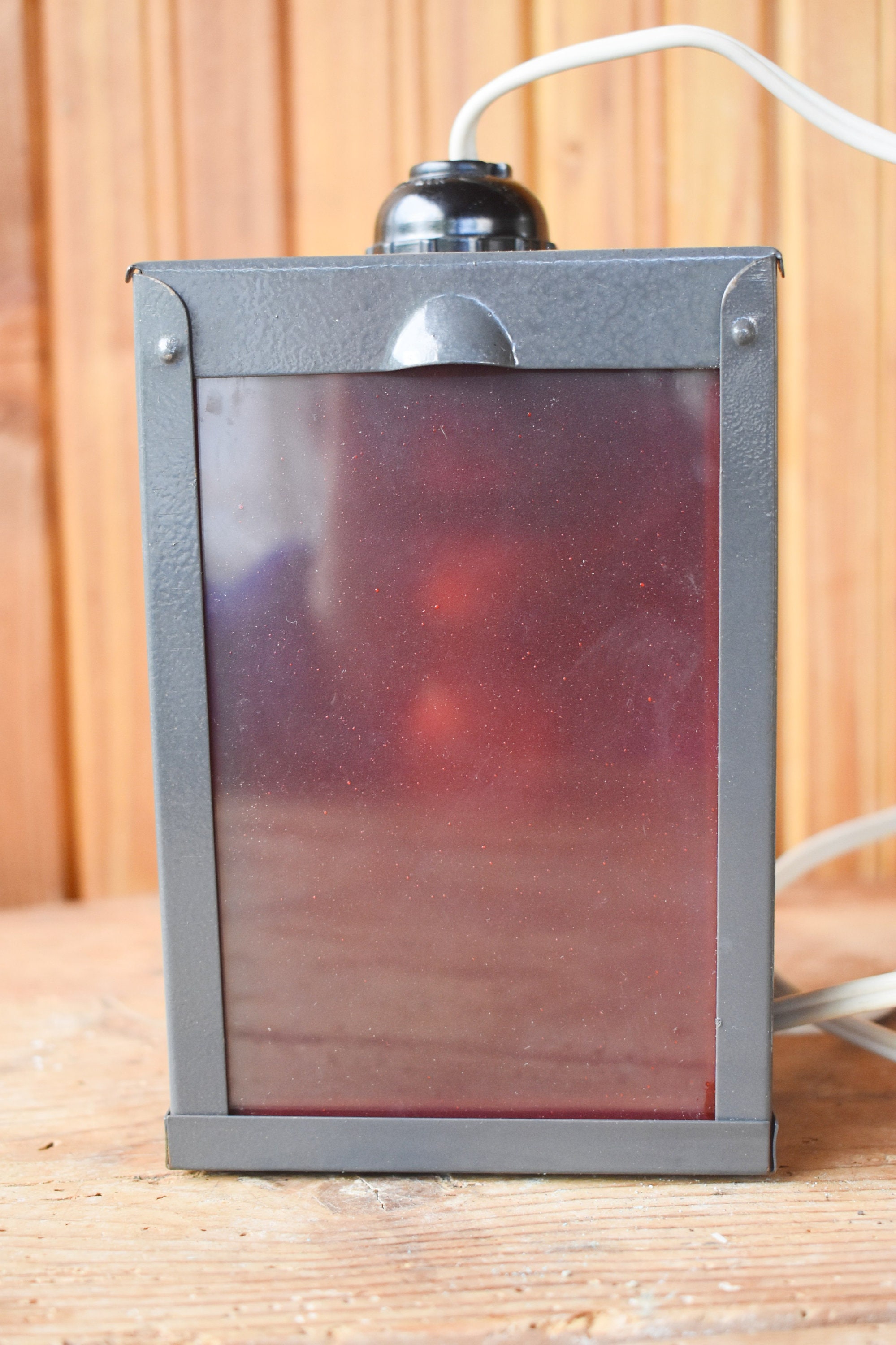 Vintage Red Metal Soviet Wall Lamp, Industrial Decor - Etsy