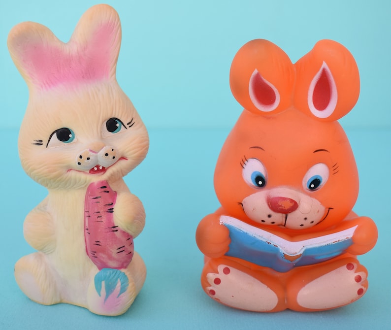 Vintage Rubber Toys Present for Toddlers Set of 4 Rubber - Etsy