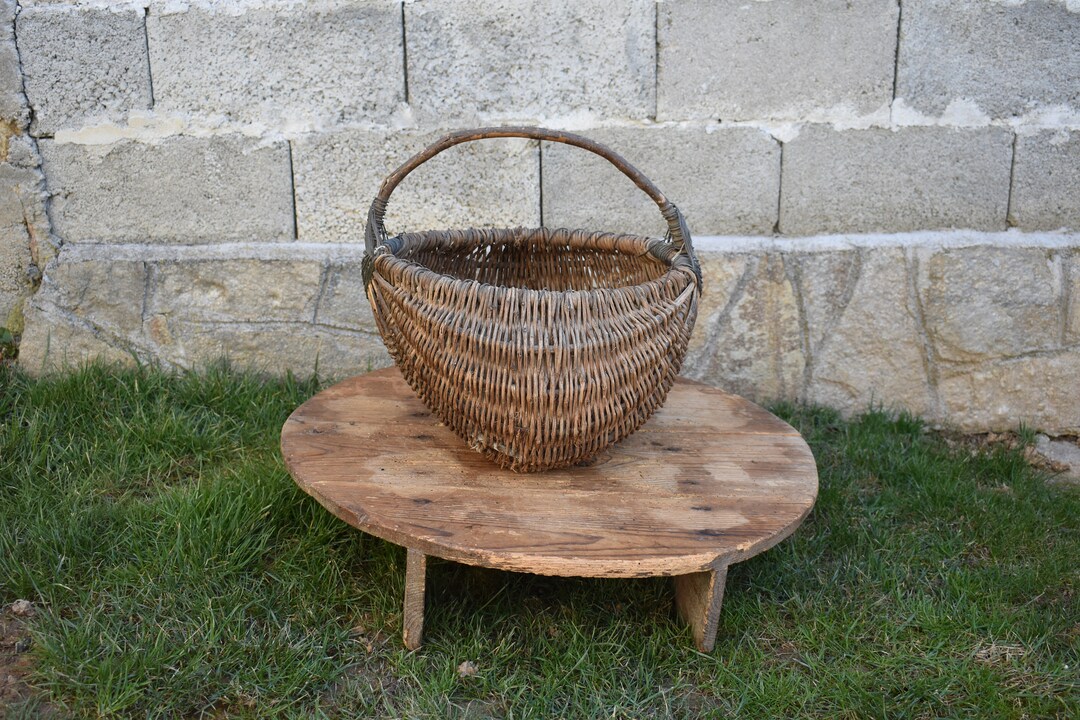 Authentic Traditional Basket, Antique Rattan Basket, Old Rattan Basket ...