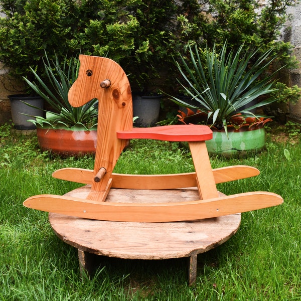 Large Wooden Rocking Horse - Etsy