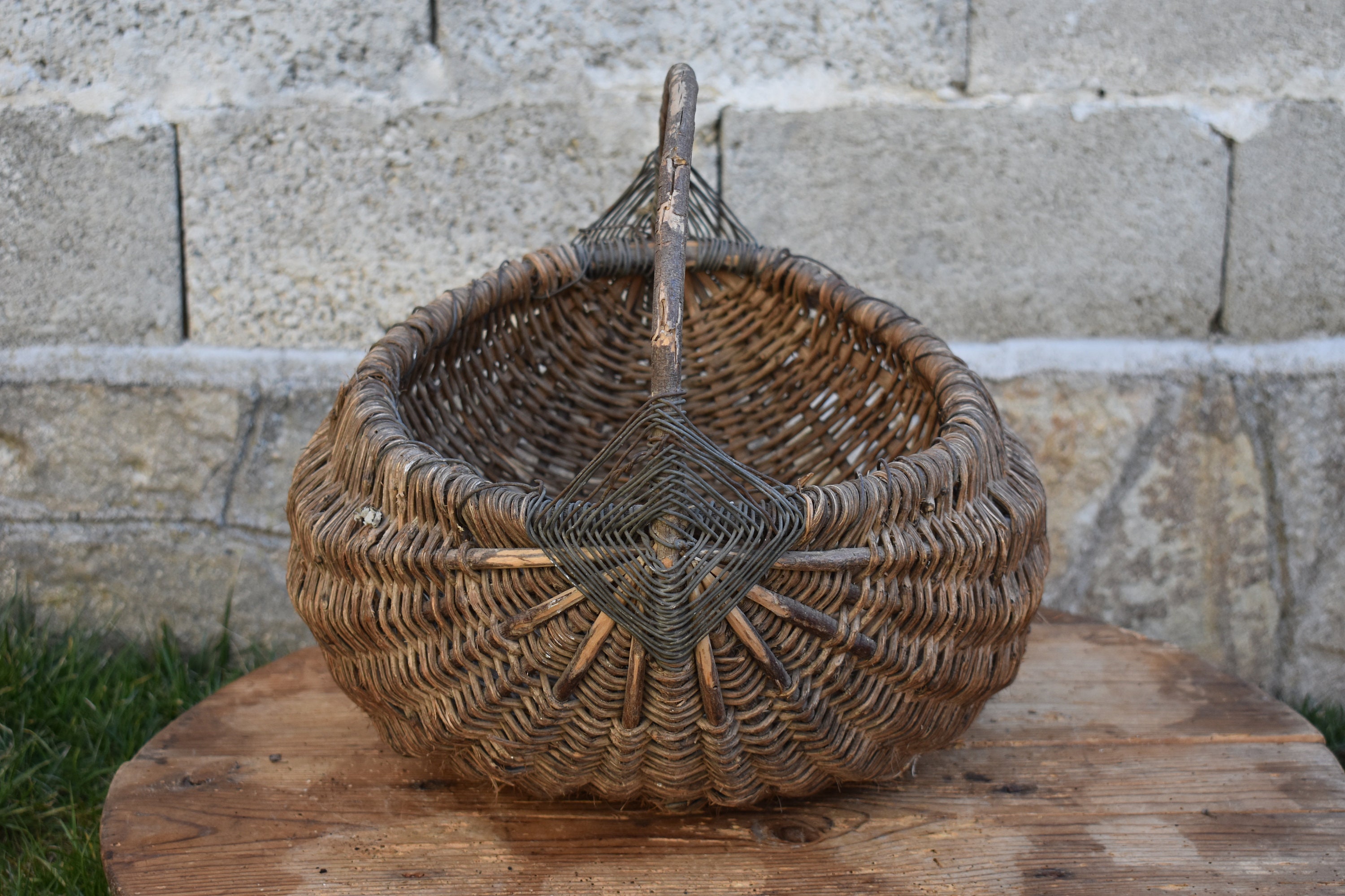 Authentic Traditional Basket Antique Rattan Basket Old - Etsy