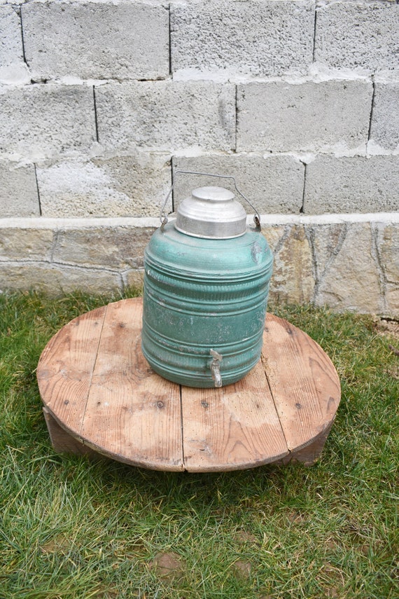 Aluminum Thermos With Faucet Vintage Large Aluminum Thermos | Etsy