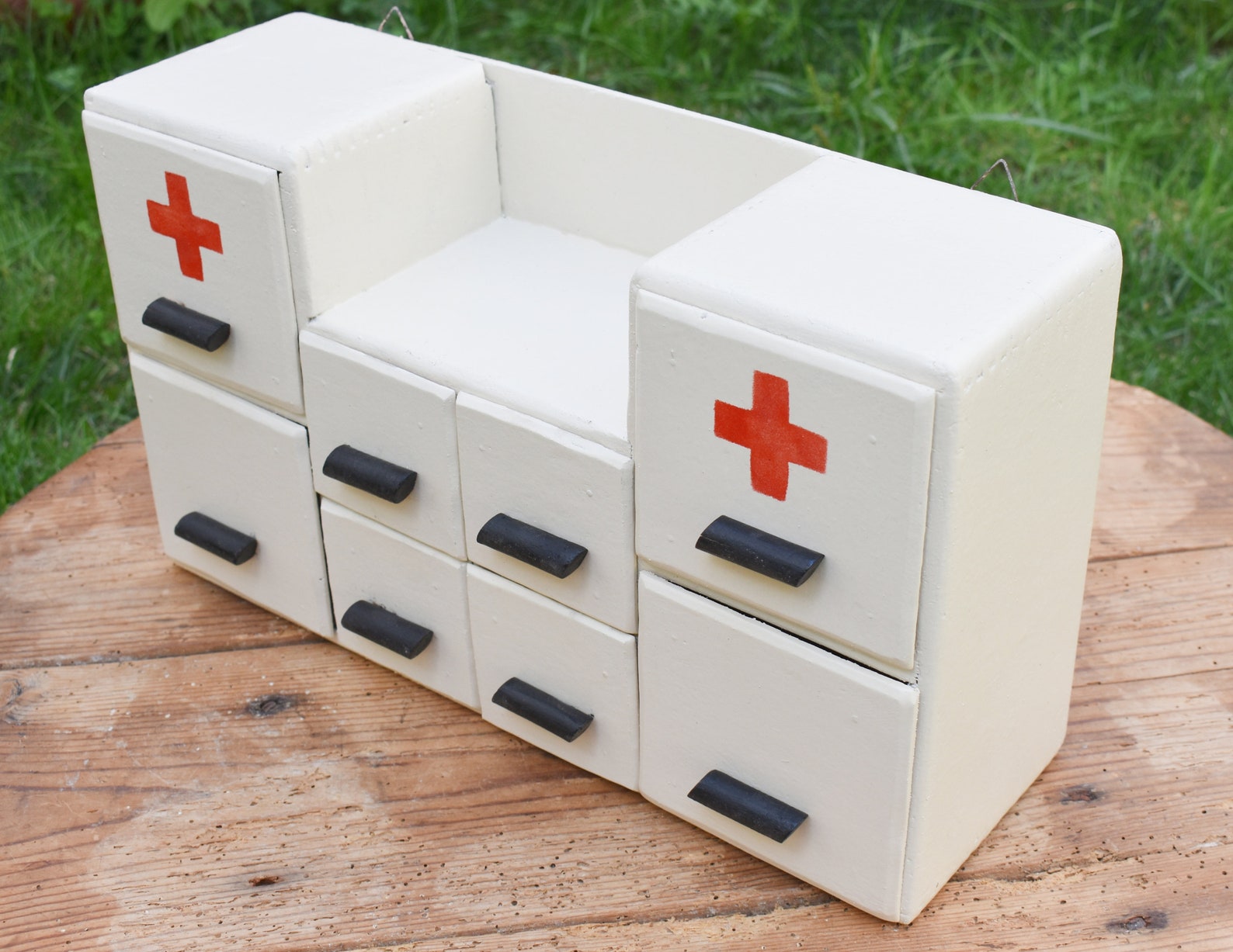 Vintage First Aid Kit Wooden Medicine Cabinet Hanging - Etsy