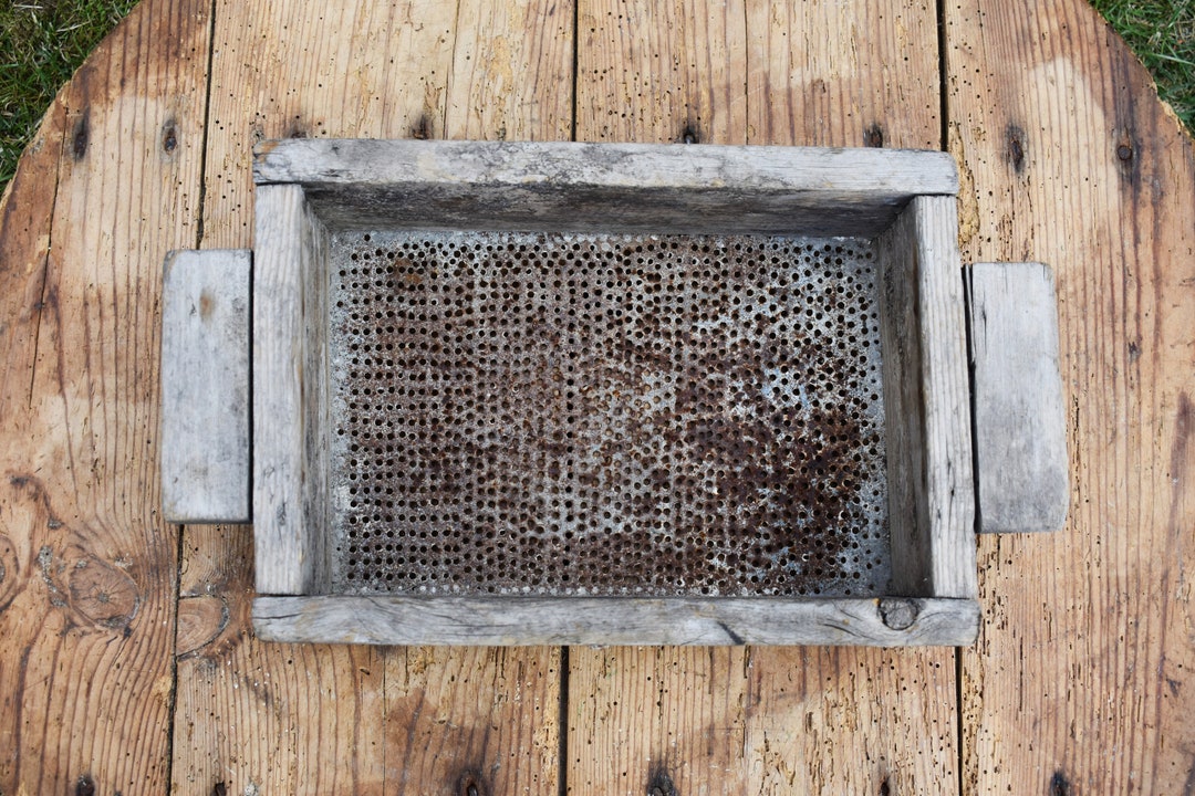 Antique Wooden Sieve, Primitive Sieve, Vintage Wooden Sieve, Rustic ...