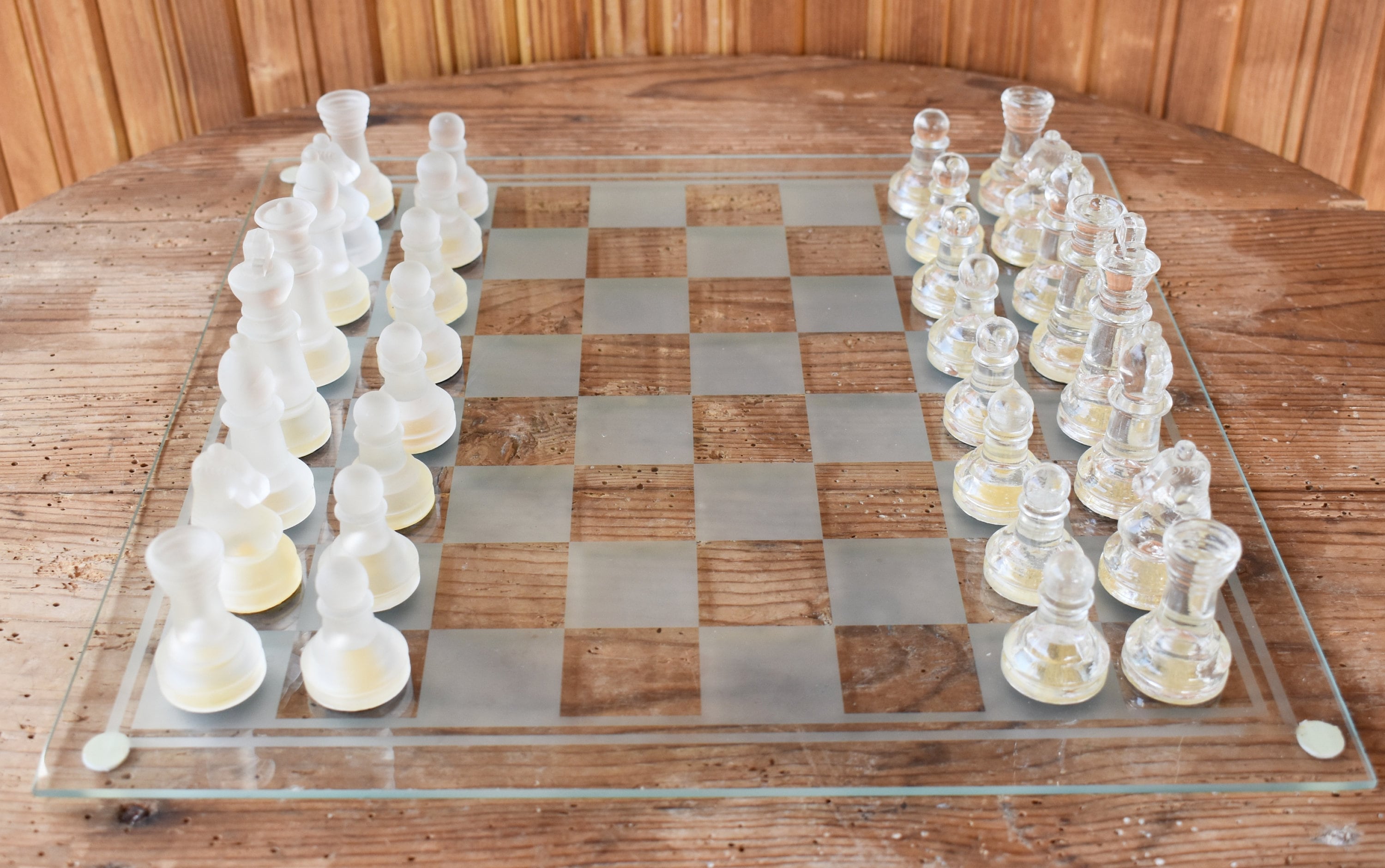 Big Glass Chess Retro Glass Chess Collectible Chess Retro | Etsy