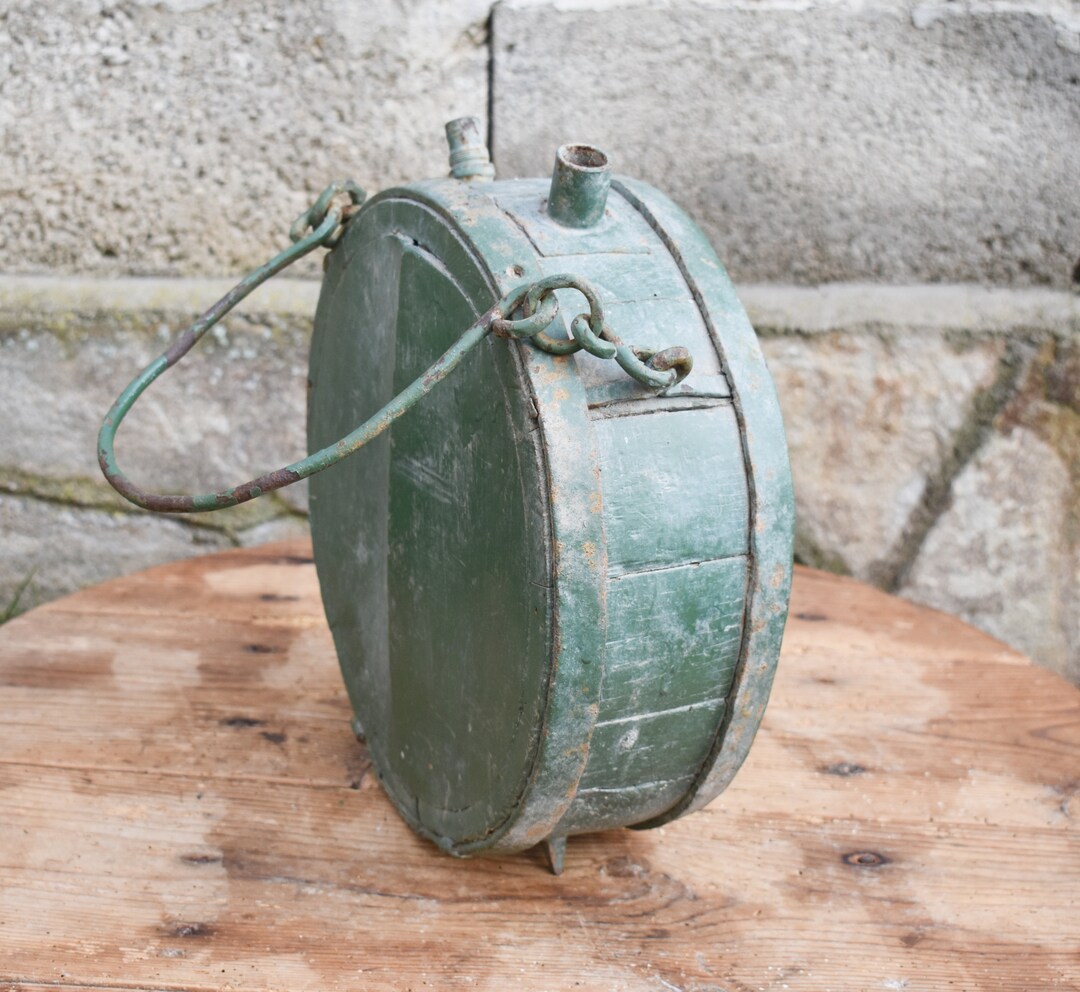 Antique Water Tank, Primitive Wooden Barrel, Old Wooden Water Storage ...