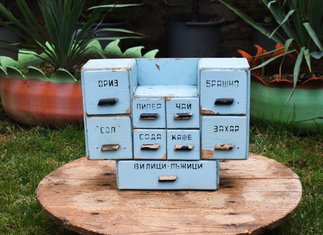 Vintage Wooden Spice Box Old Spice Cabinet Wooden Spice - Etsy