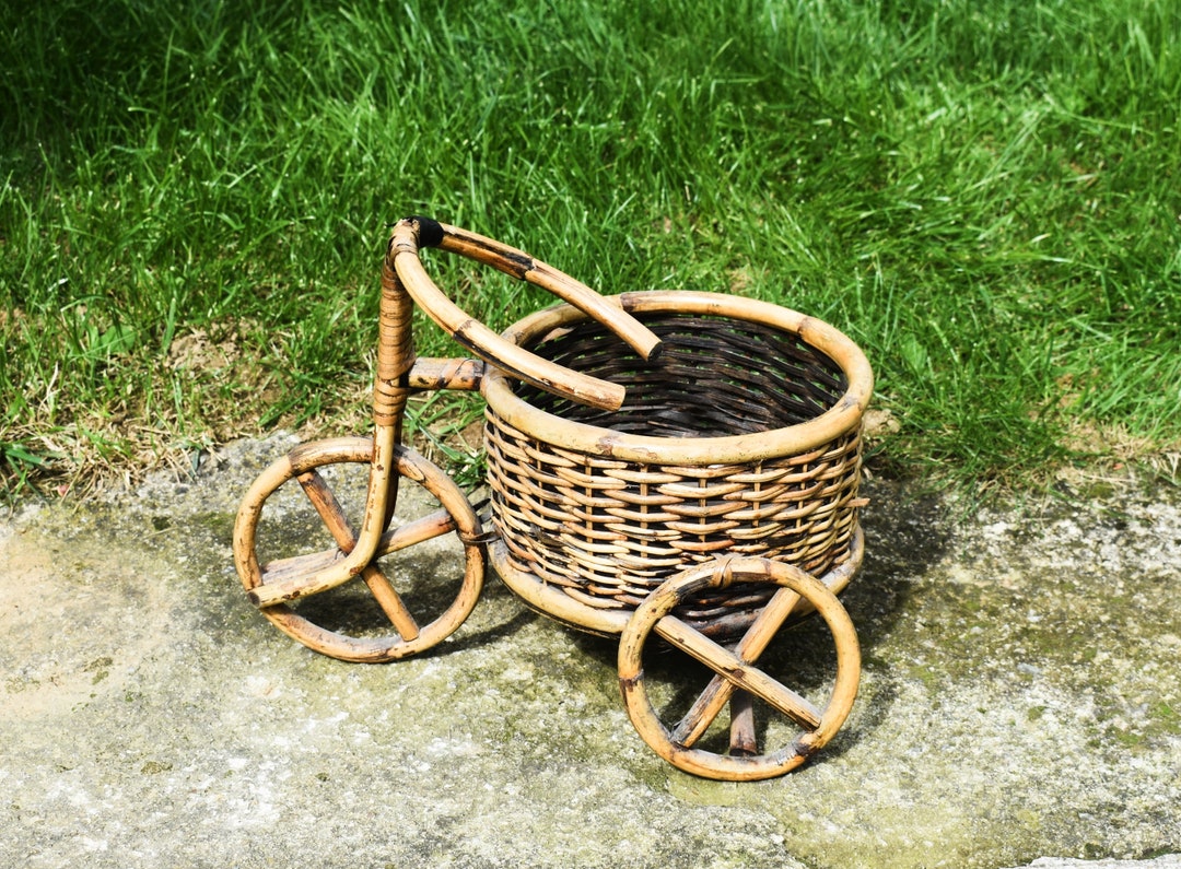 Wicker Toy, Vintage Wooden Wheel, Handmade Toy, Wooden Toy, Old Toy ...