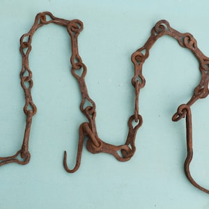 Vintage Forged Chain, Antique Chain, Hand Forged Chain, Vintage Iron ...