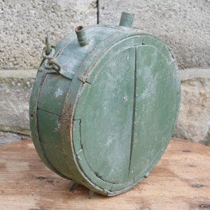 Antique Water Tank, Primitive Wooden Barrel, Old Wooden Water Storage ...