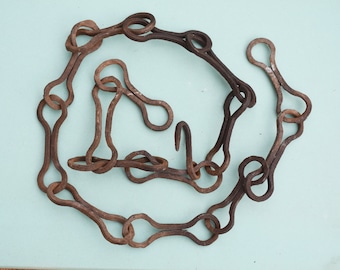 Antique Hand Forged Chain - Etsy