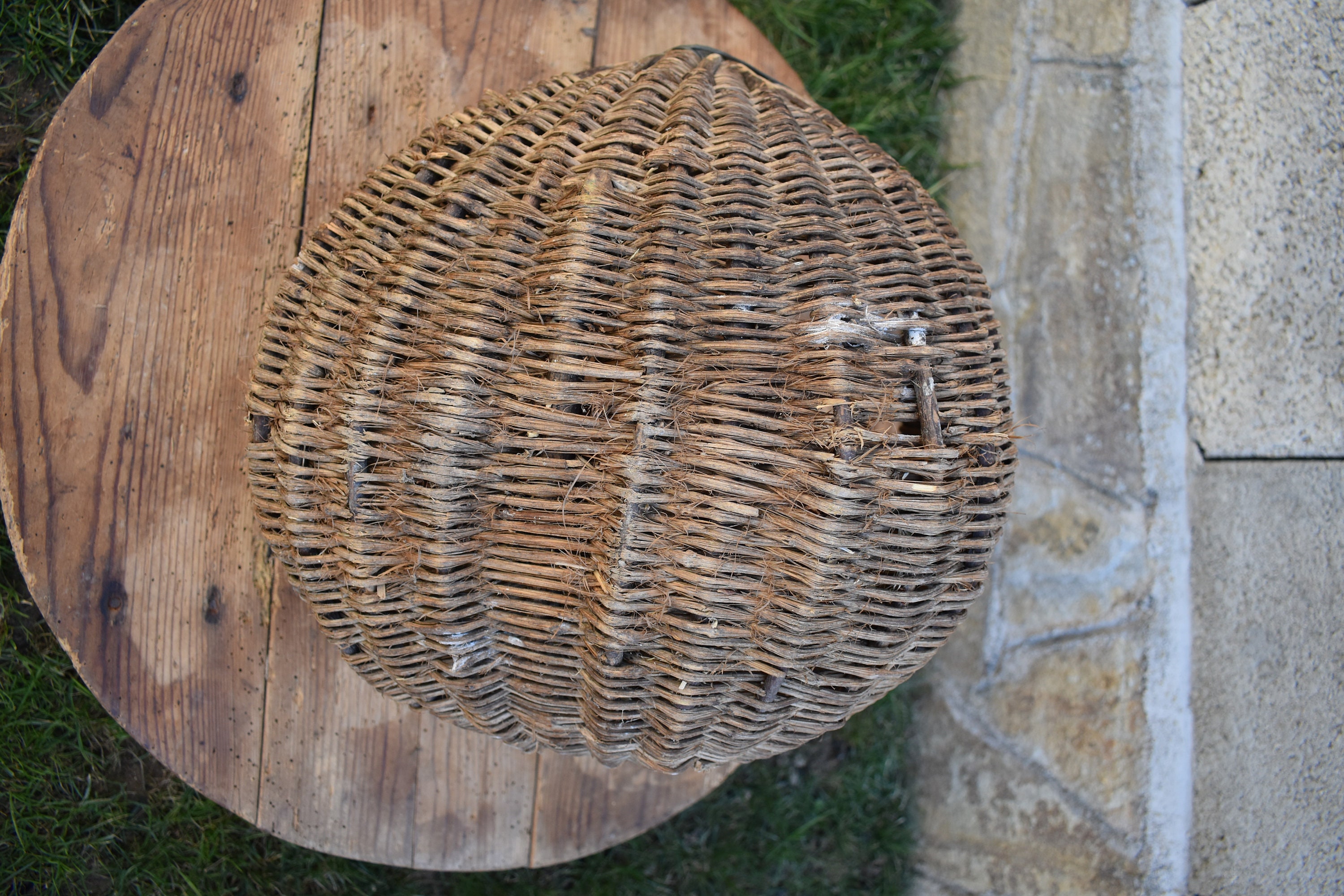 Authentic Traditional Basket Antique Rattan Basket Old - Etsy