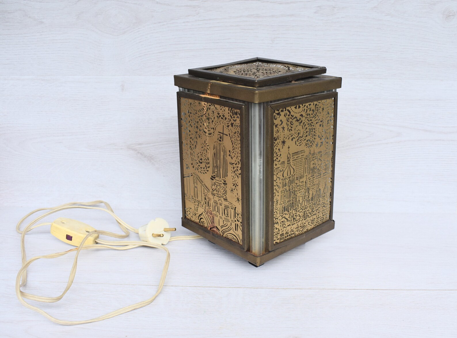 Vintage Metal Night Lamp Old Night Lamp Retro Night Lamp - Etsy