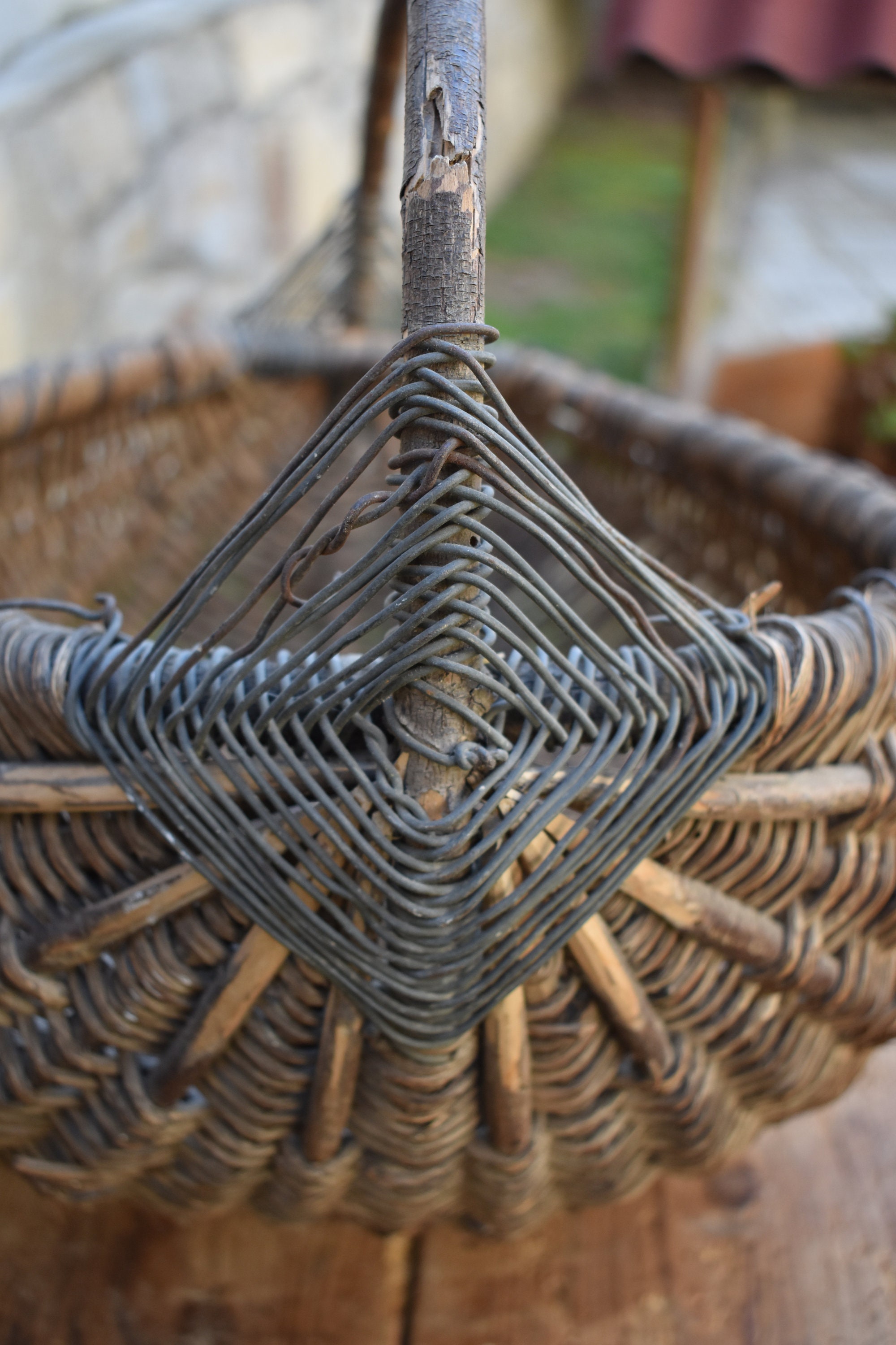 Authentic Traditional Basket Antique Rattan Basket Old - Etsy