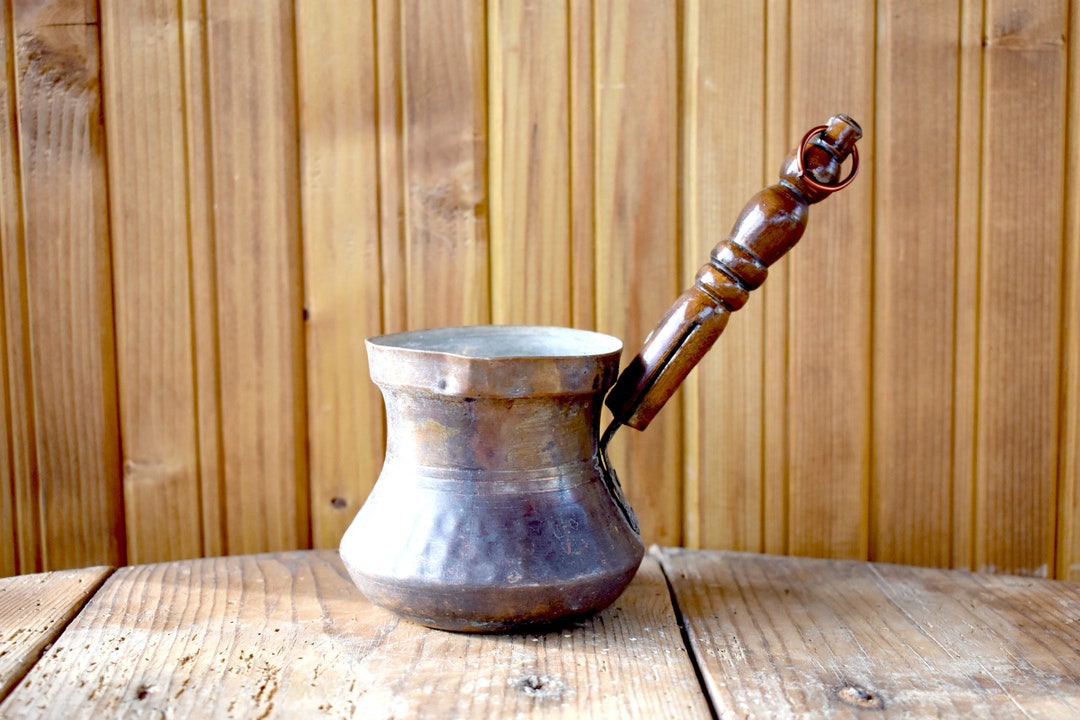 1920s Copper Coffee Pot With Wooden Handle: Vintage Kitchen Decor - Etsy