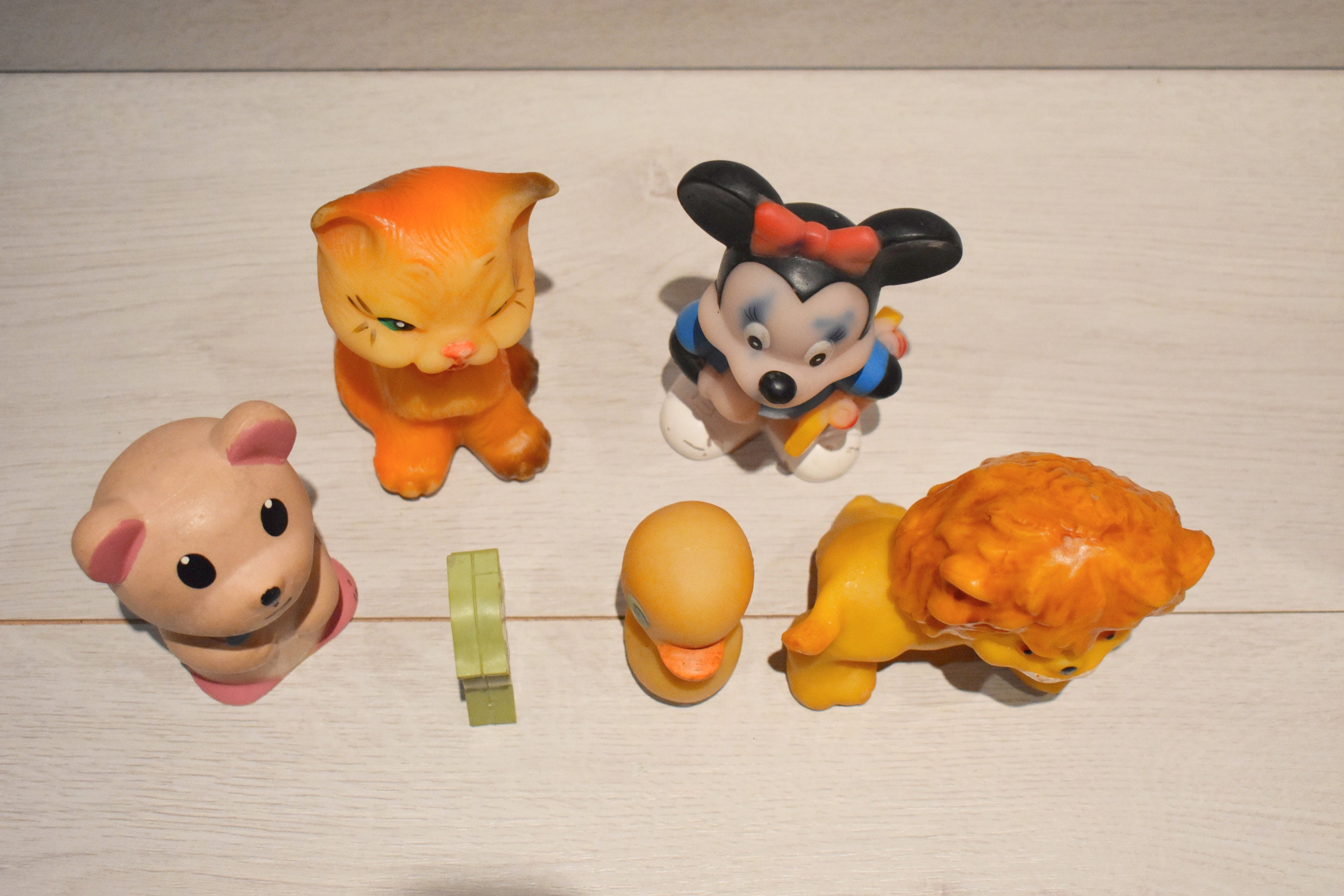 Vintage Rubber Toys Present for Toddlers Set of 5 Rubber | Etsy