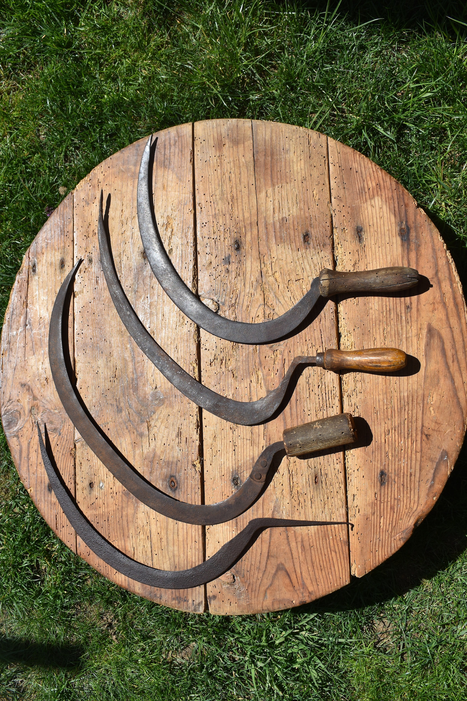 4 pieces of antique sickles Primitive sickles Old sickles | Etsy